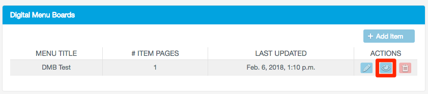 Using/Loading Your Digital Menu Board