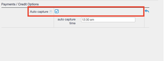 Setting Up Credit Card Auto Capture