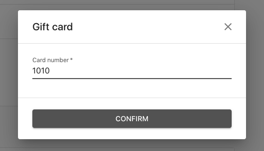 Gift Cards for Online Ordering XT