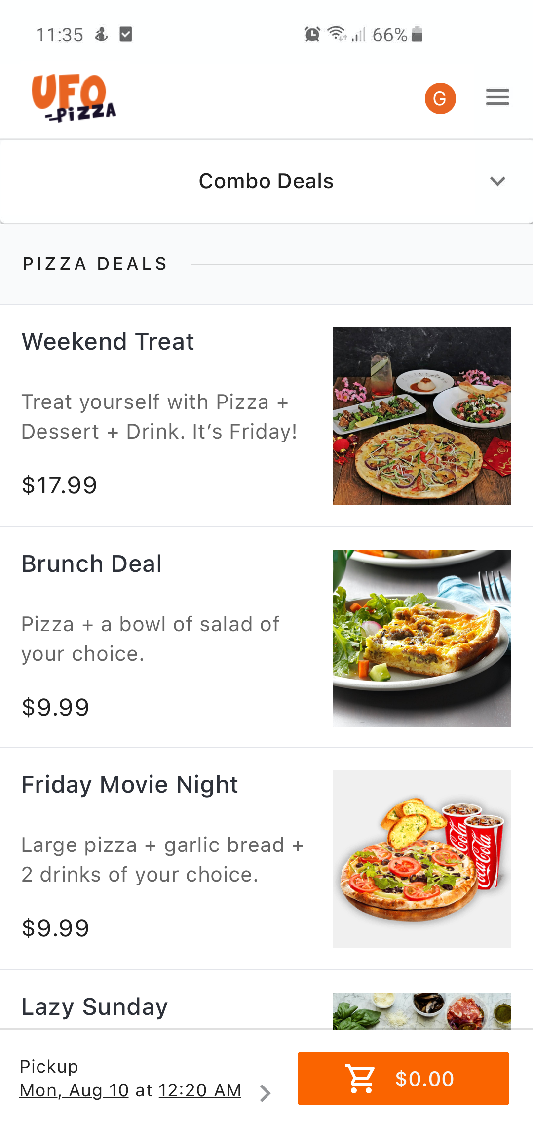Online Ordering XT: Group Combos