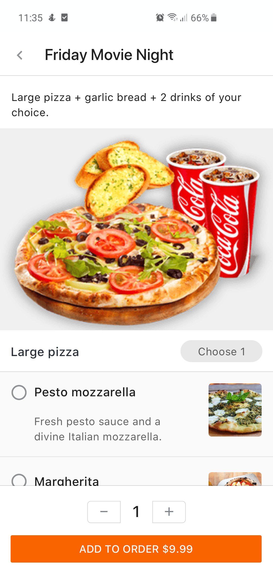 Online Ordering XT: Group Combos