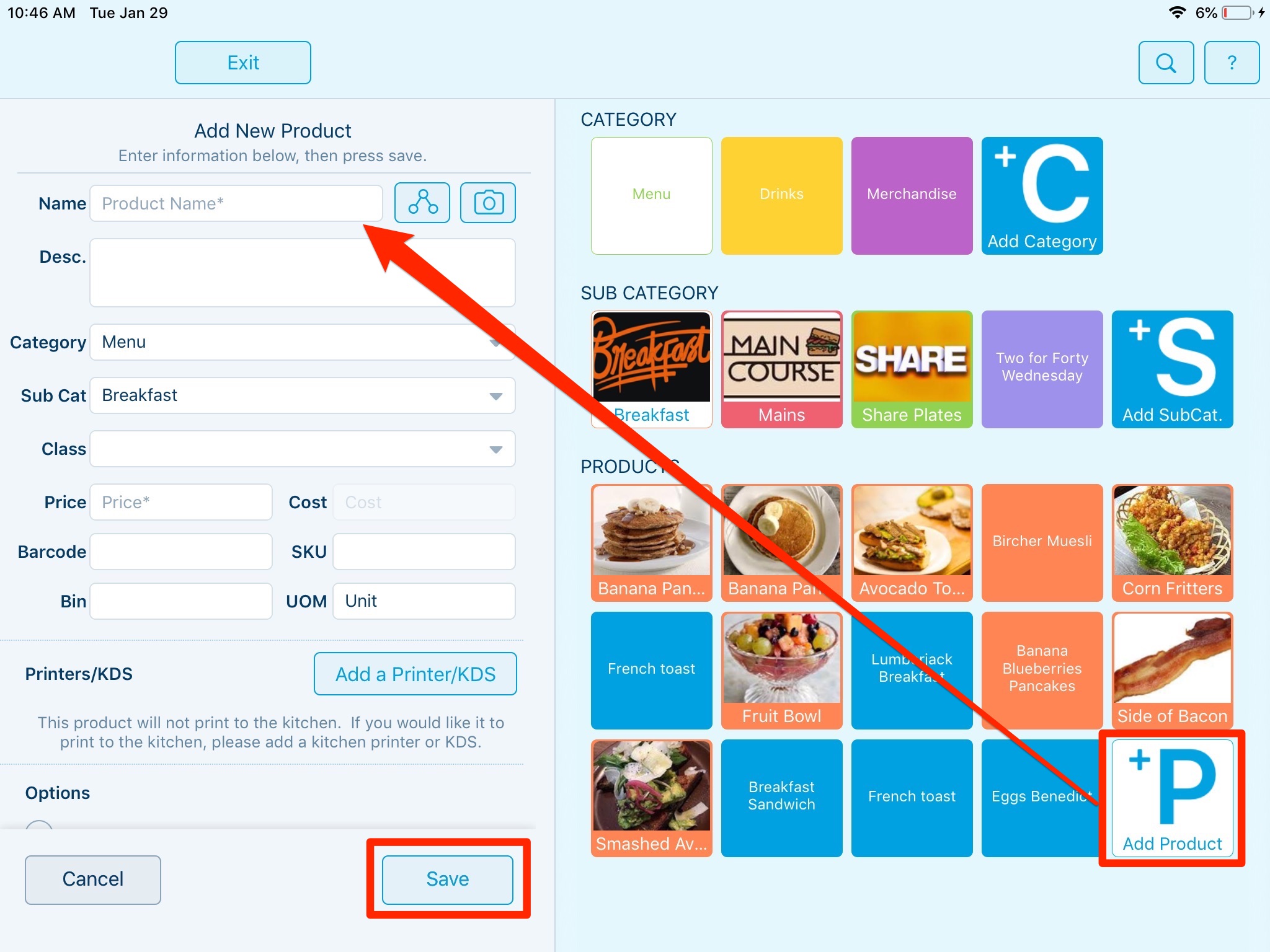 How to Use Product Setup on the Point of Sale
