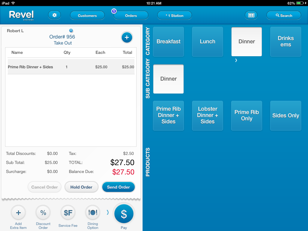 Kitchen Flow on iPad