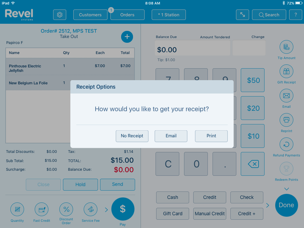 Revel POS 2.73 - How to Link and Preauthorize a Card in the Quick ...