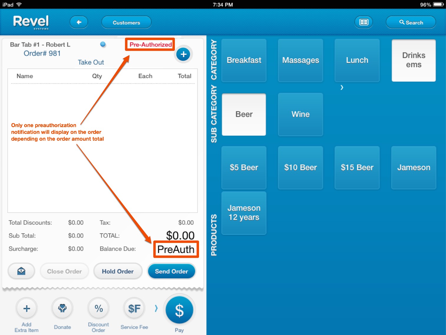 Revel POS 2.73 - How to Link Cards and Preauthorize Bar Tabs and Tables ...