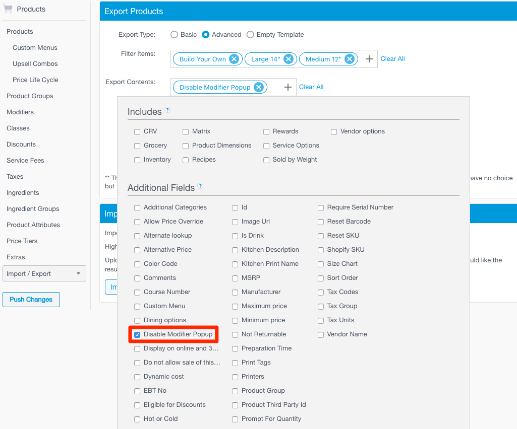 Advanced Modifier Features
