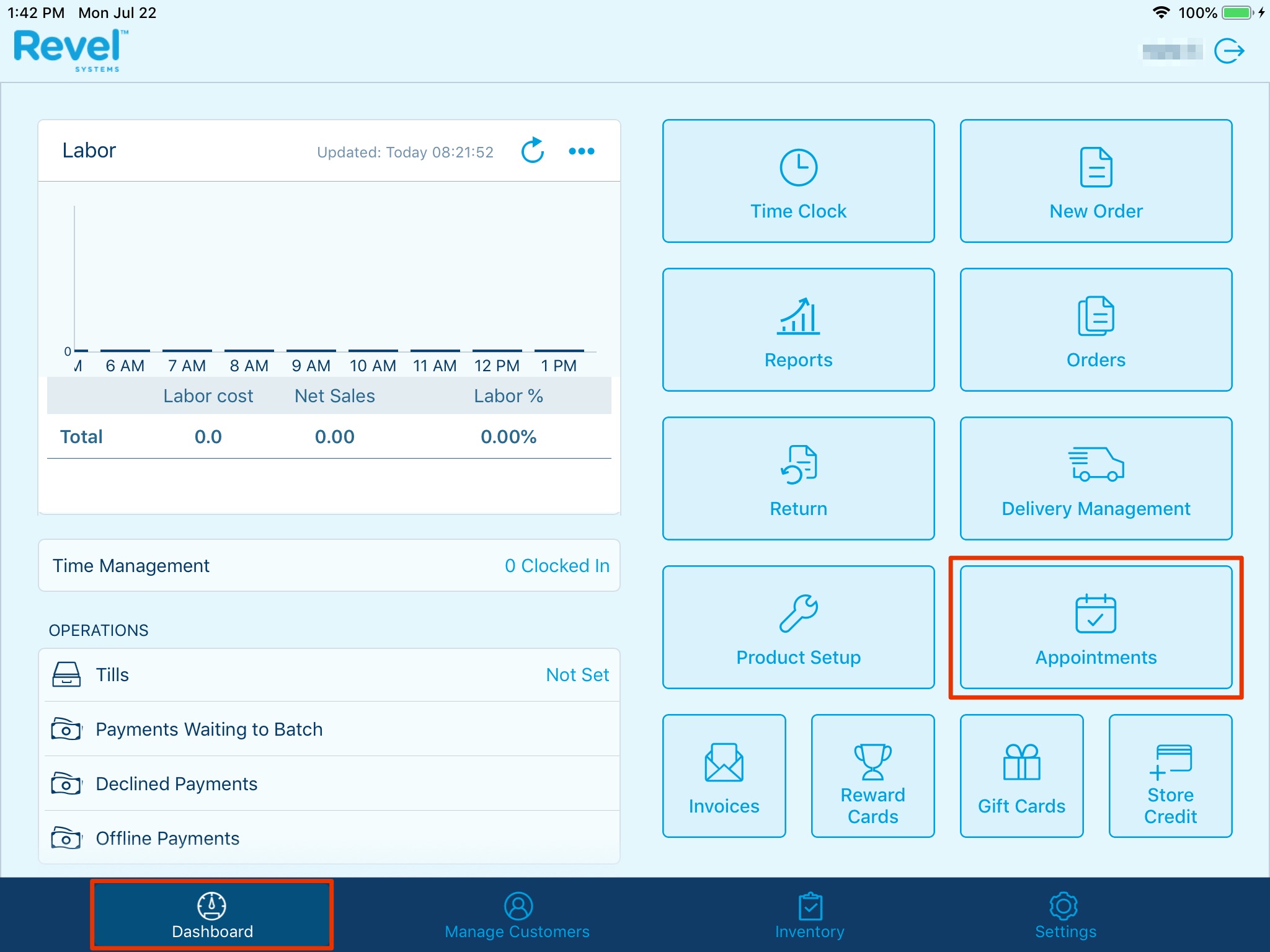 Reservations: Creating a Time Block