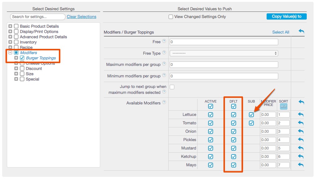 Advanced Modifier Features