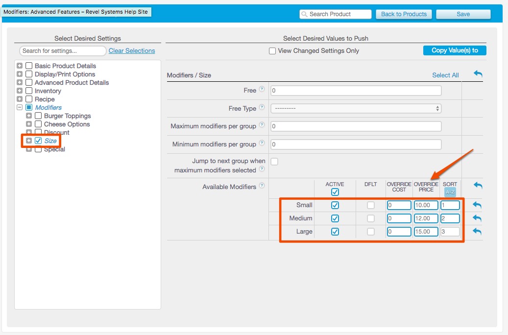 Advanced Modifier Features