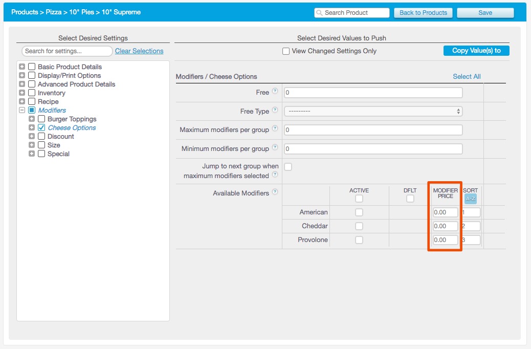 Advanced Modifier Features