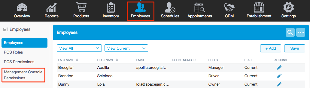 Employees: Roles and Permissions Guide
