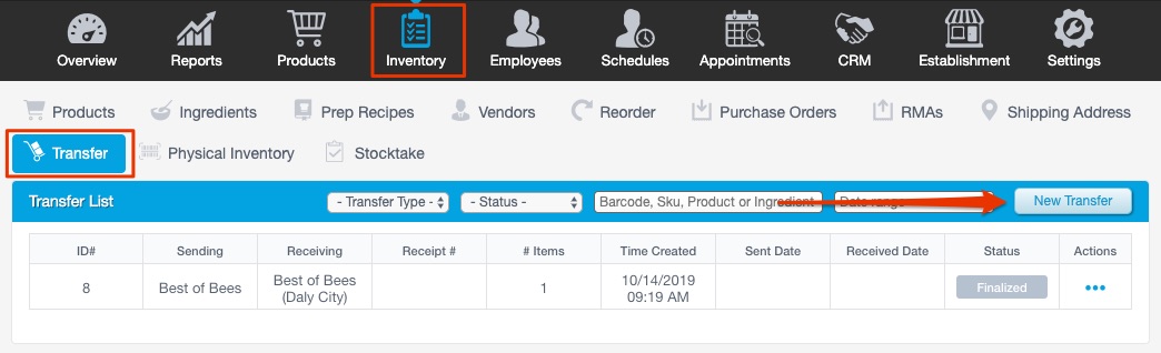 Bulk Inventory Transfer & Ingredient to Product Transfer
