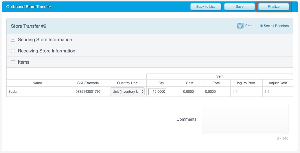 Bulk Inventory Transfer & Ingredient to Product Transfer