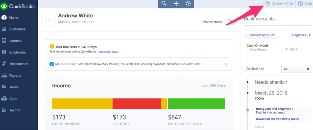 Products: QBO Product Class Integration