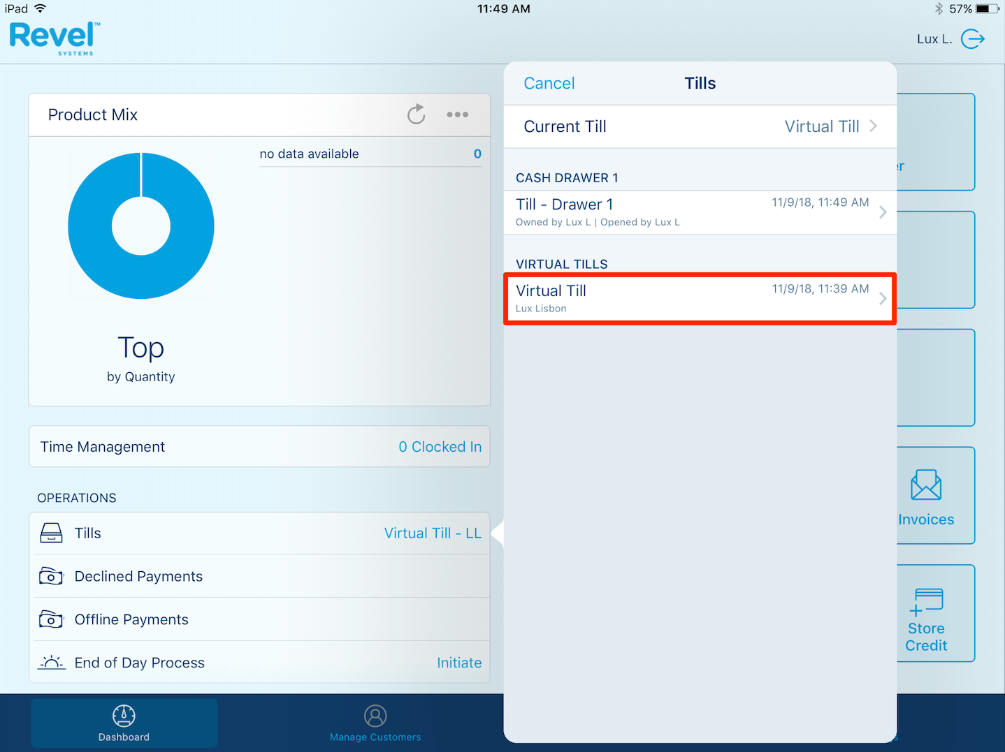 Tills: Virtual Tills