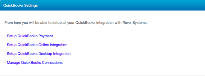 Setup: QBO Integration