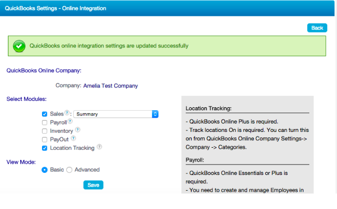 Setup: QBO Integration