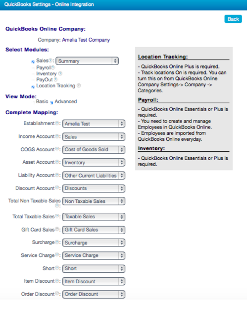 Setup: QBO Integration