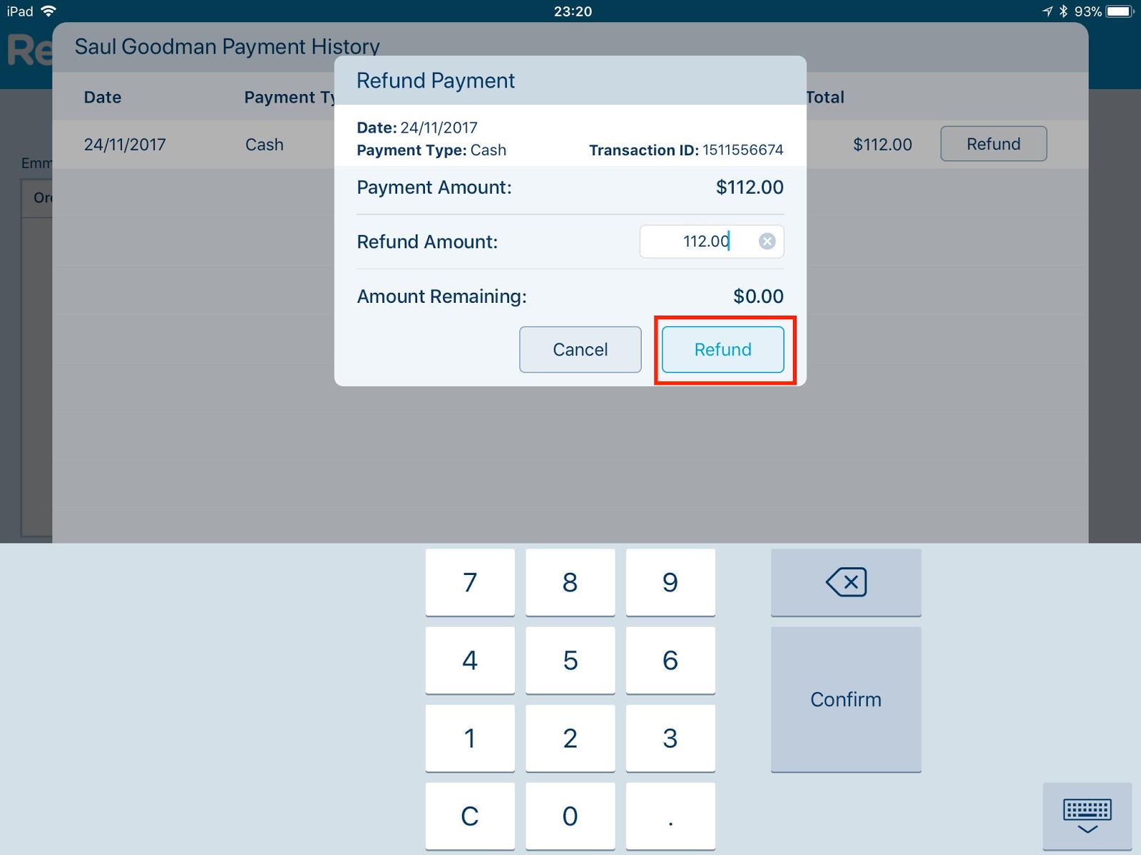Refunds: House Account Payments