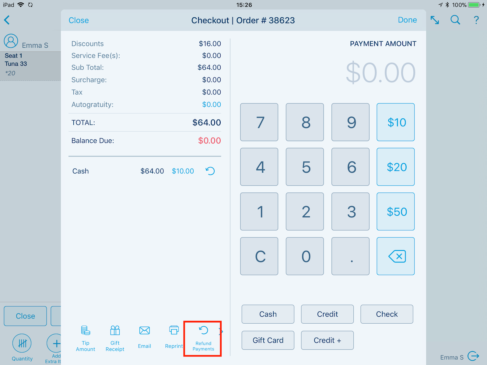 Refunds: Refunding Tips Only
