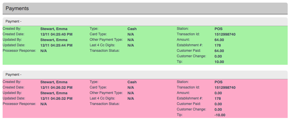 Refunds: Refunding Tips Only