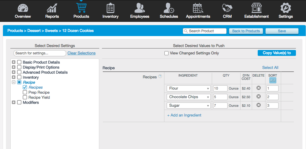 Setting Up Product Cost and Dynamic Cost