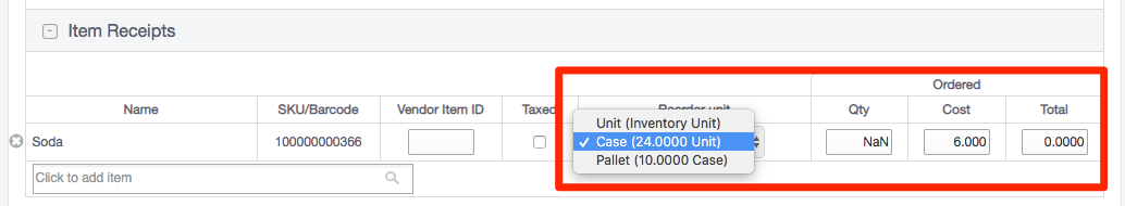 Inventory Stock Unit Conversions