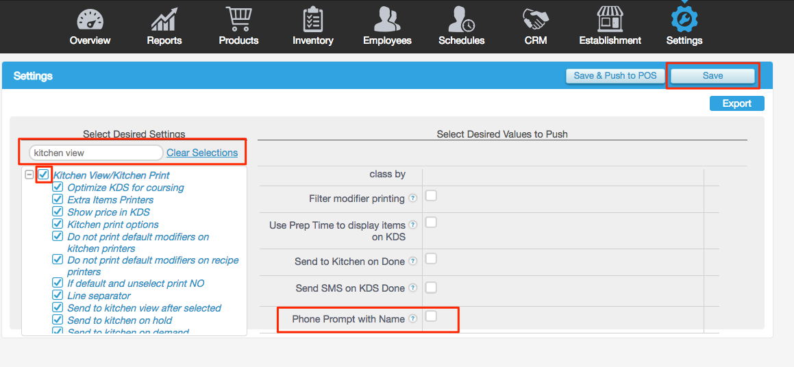 Call Name Field Not Appearing on Point of Sale – Individual Point of Sale