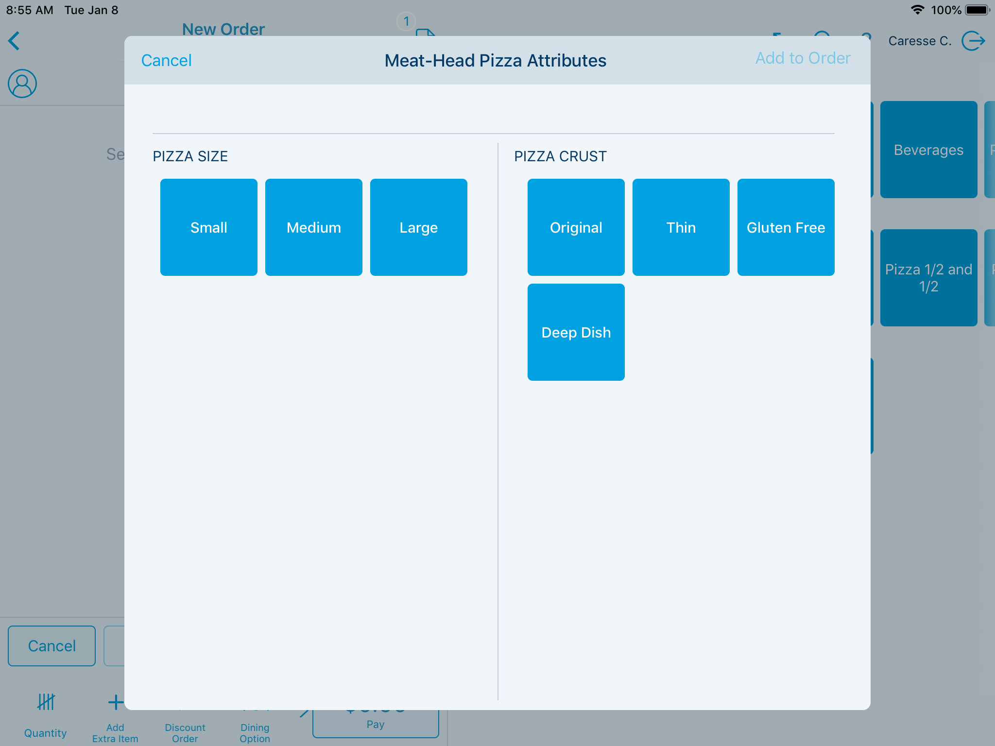 Pizza Menu Build Styles