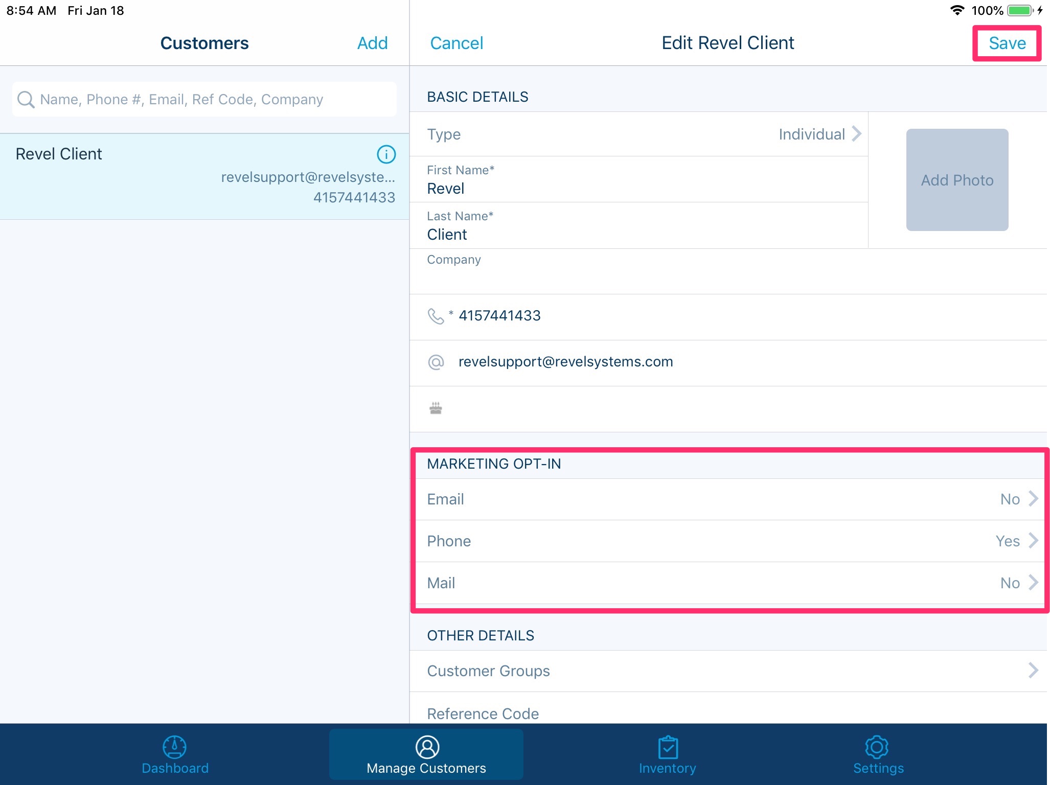 Enabling Consumer Marketing Opt-in/out & Logging