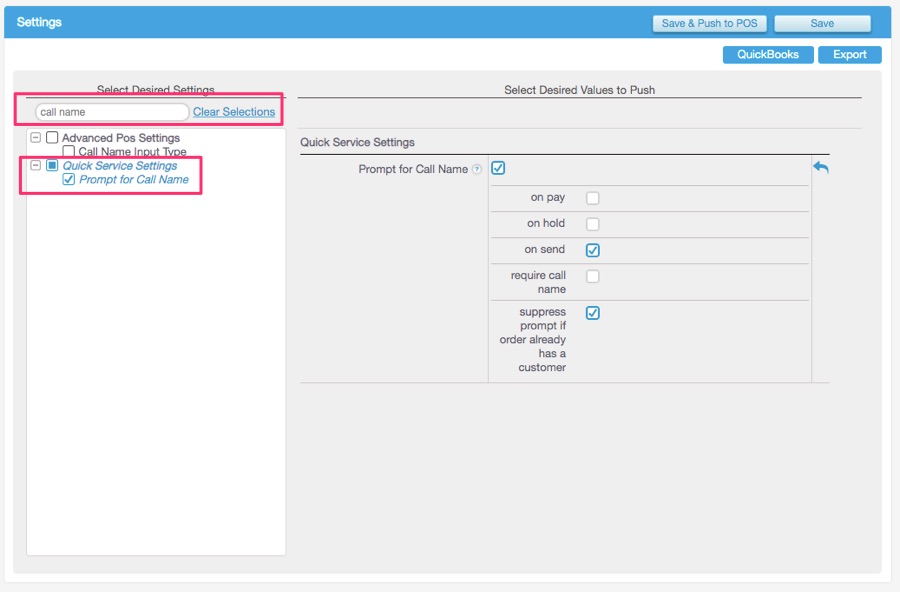 Managing the Call Name Prompt