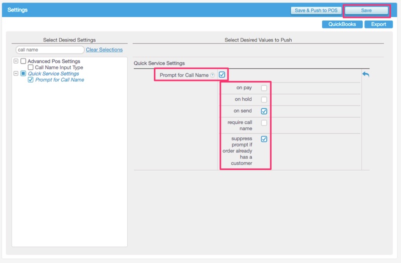 Managing the Call Name Prompt