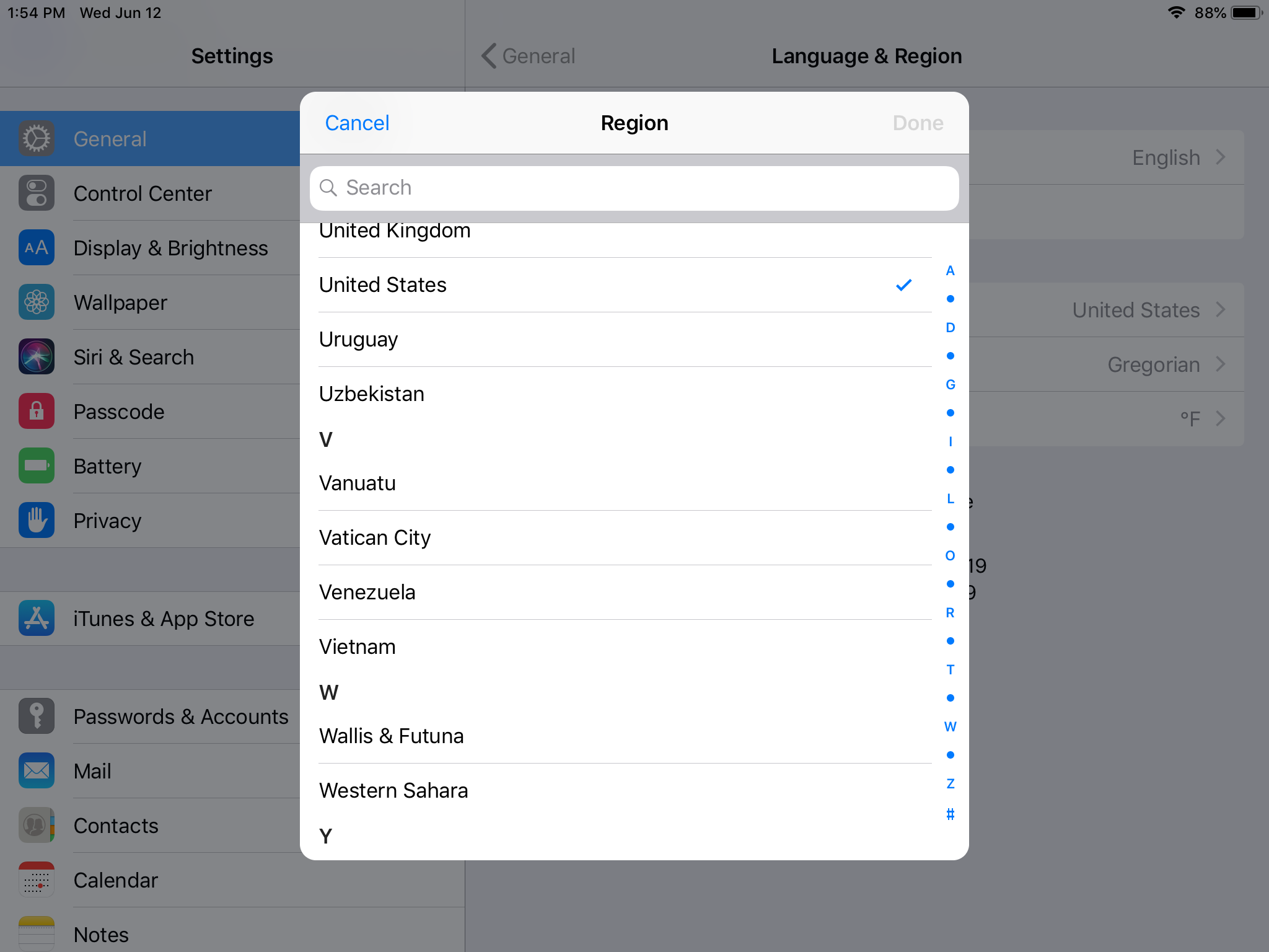 How to Change Your iPad's Region
