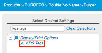 KDS Tags