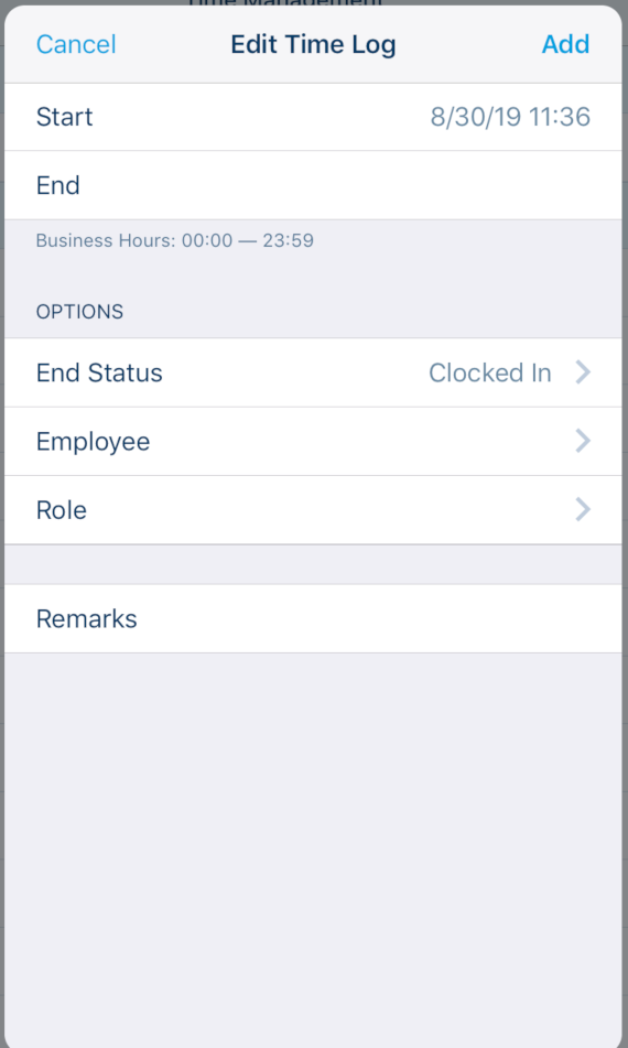 Time Management on the Point of Sale