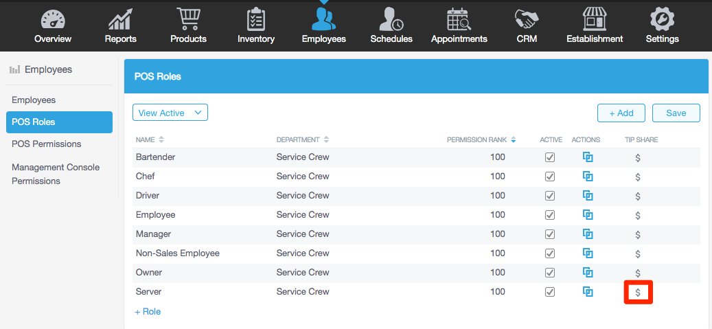Tip Share Reporting