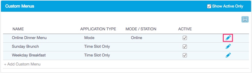 Online Ordering: Creating a Custom Online Menu