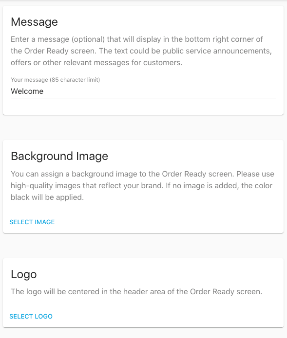 Order Ready XT View for Android TV