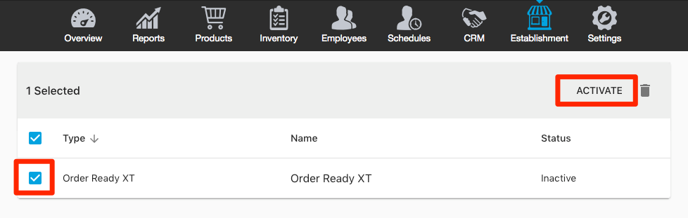Order Ready XT View for Android TV
