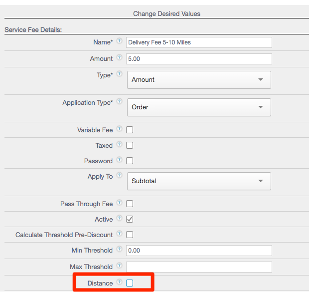 Distance-Based Delivery Fees